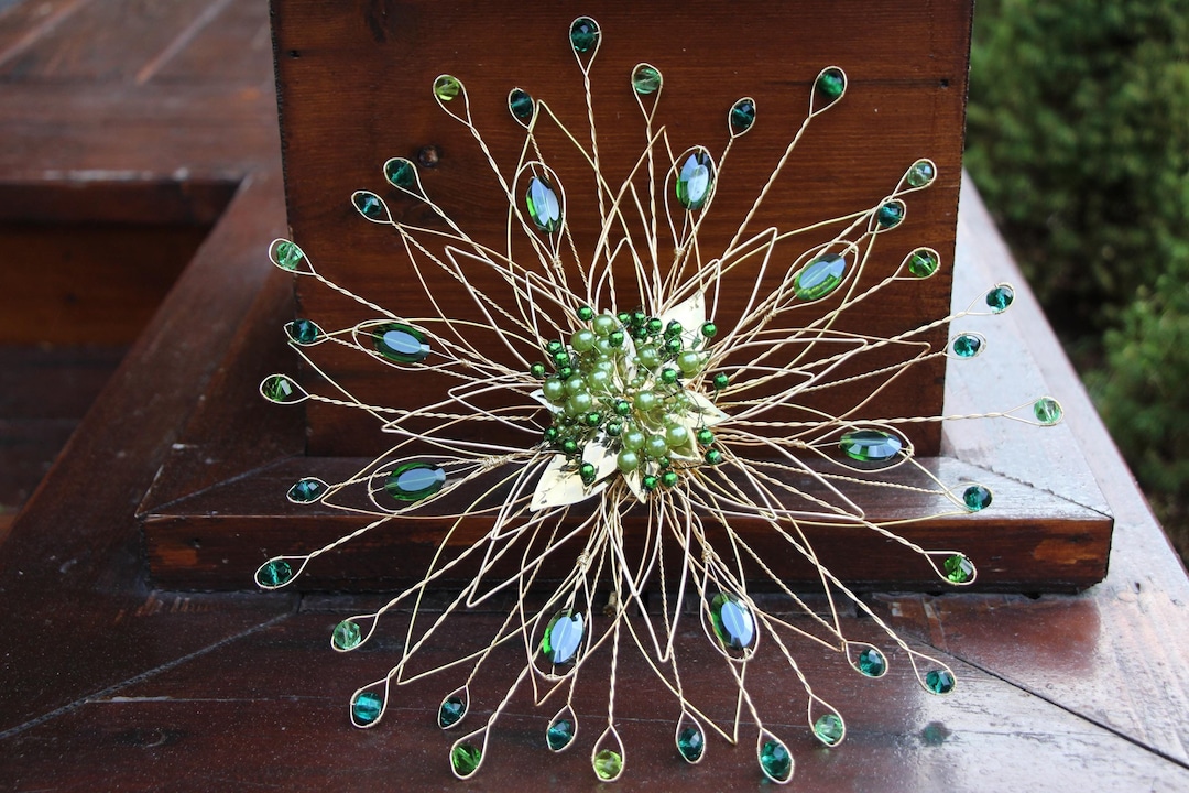 Tree Topper Star Gold Jeweled Christmas Tree Topper Snowflake Large ...