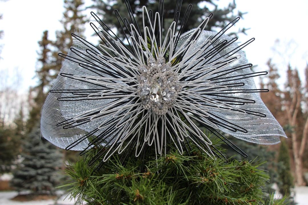 Big Tree Topper Star Large Elegant Christmas Tree Topper Snowflake ...