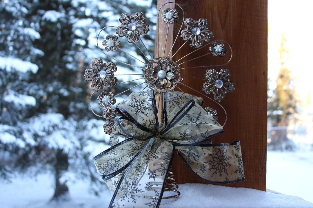 Tree Topper ~ Star ~ Pearl Christmas Tree Topper ~ Wire Tree Topper ...