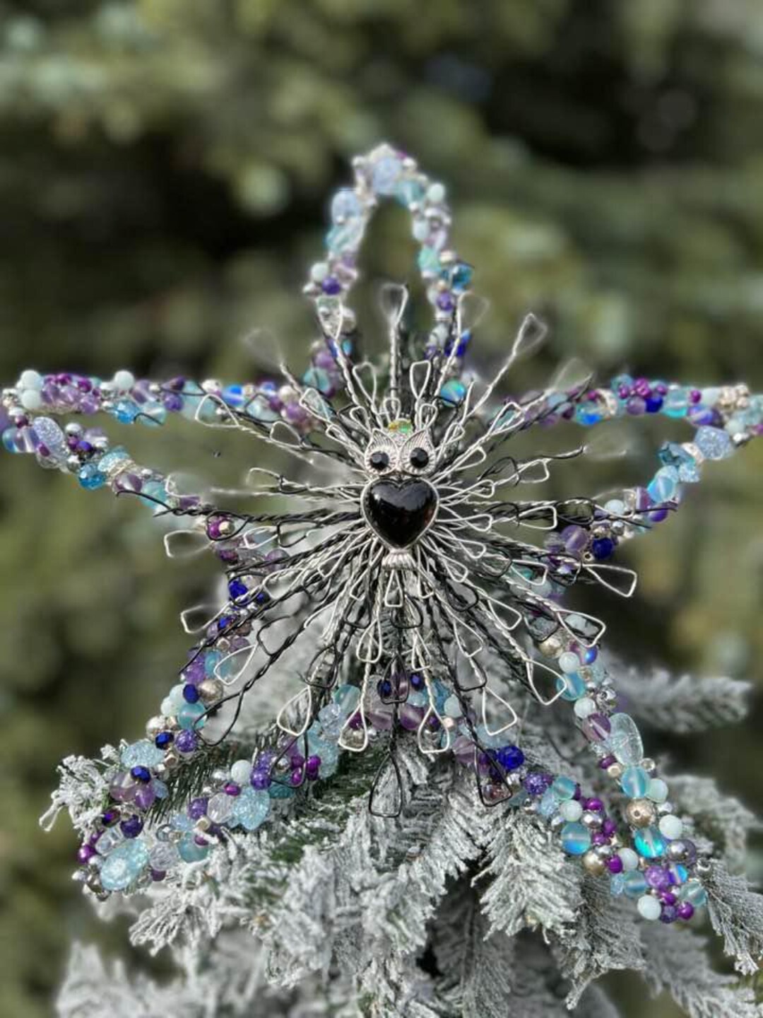 Christmas Tree Topper Star Beaded Tree Topper Unique, Custom One of a ...