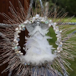 Angel Tree Topper Star Tree Topper Silver Christmas Tree Topper Angel ...