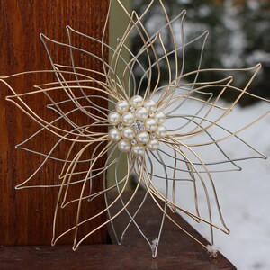 Christmas Tree Topper Silver & Gold Pearl Christmas Tree Topper Custom ...