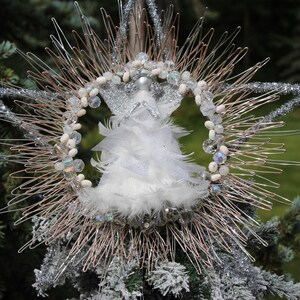 Angel Tree Topper Star Tree Topper Silver Christmas Tree Topper Angel ...