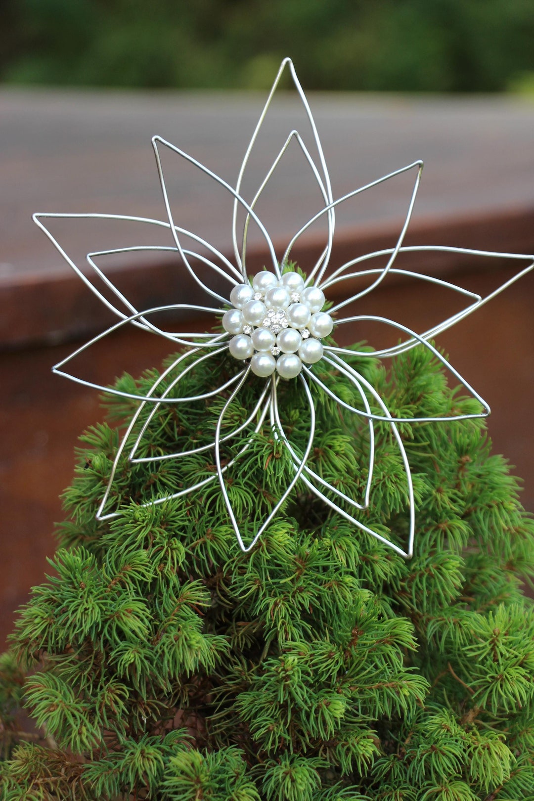 Mini Tree Topper Star Ornaments Set of 2 Mini Silver Tree Topper Stars ...