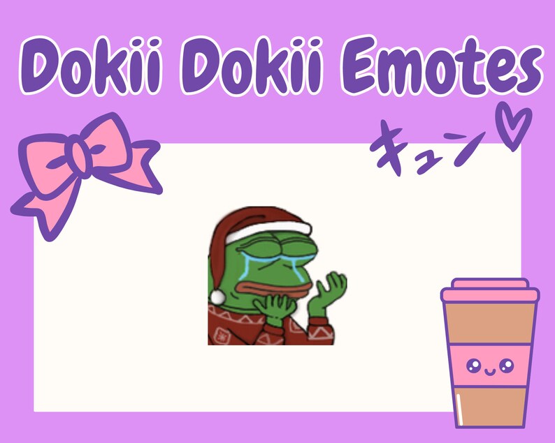 Christmas Pepe Why Crying Emote Pain Twitch & Discord - Etsy