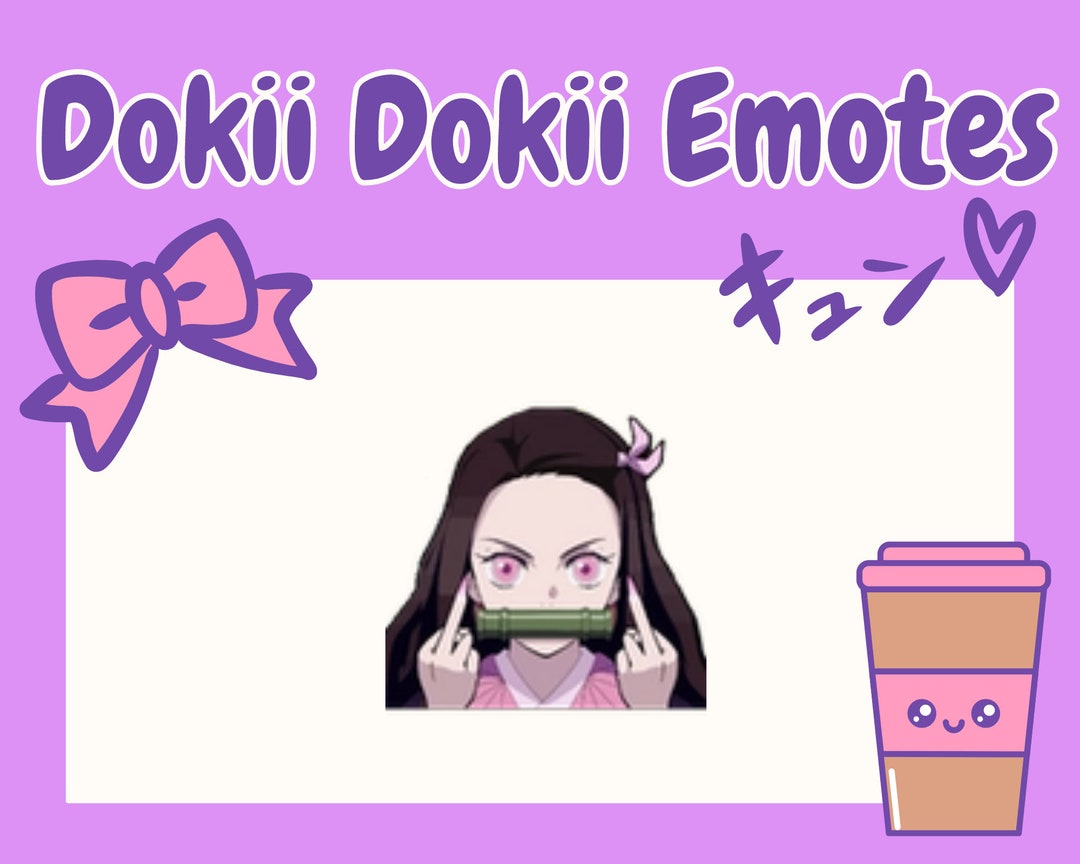 Nezuko Middle Fingers Emote Demon Slayer Emotes Twitch - Etsy