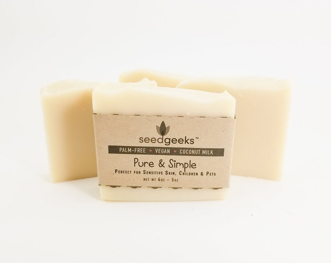 Pure & Simple Unscented Soap - Natural Soap, Homemade Soap, Coconut ...