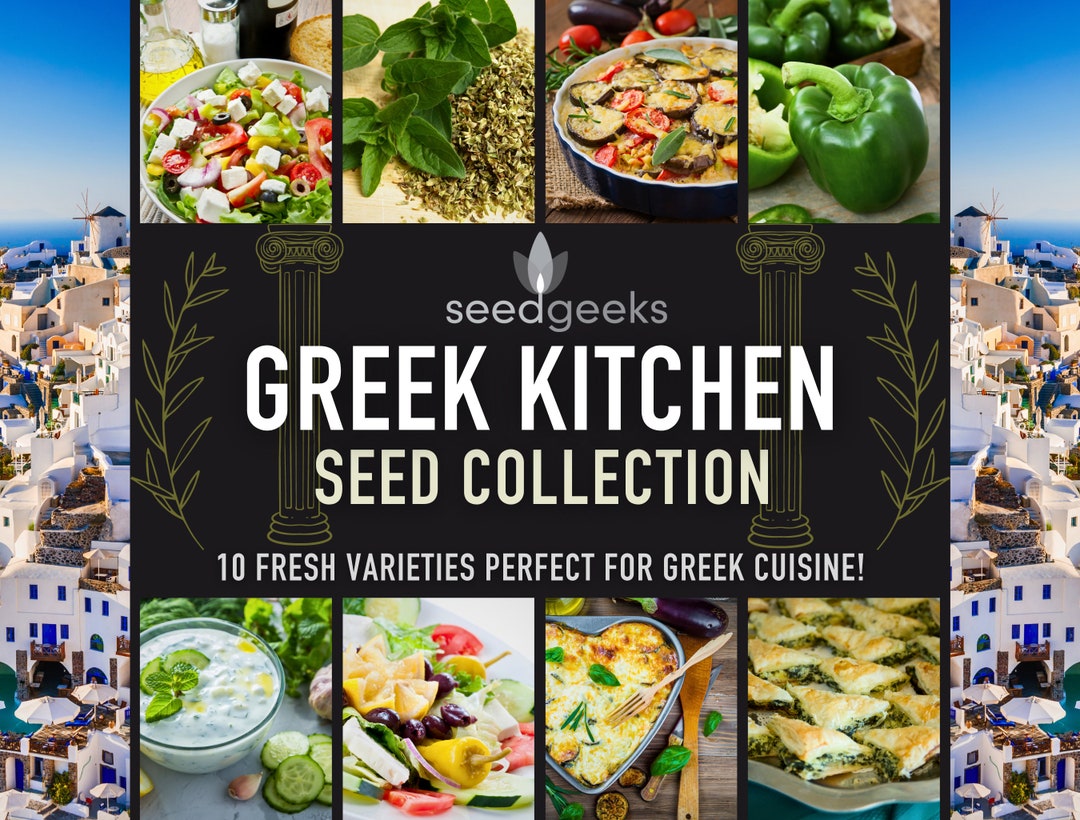 Greek Kitchen Seed Collection - 10 Hand-selected Heirloom Seed Packets ...