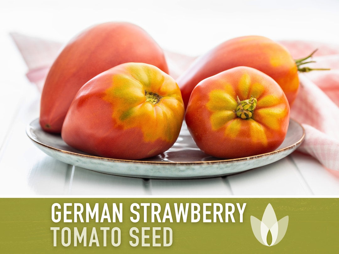 German Red Strawberry Tomato Seeds - Heirloom, Oxheart Tomato, German ...