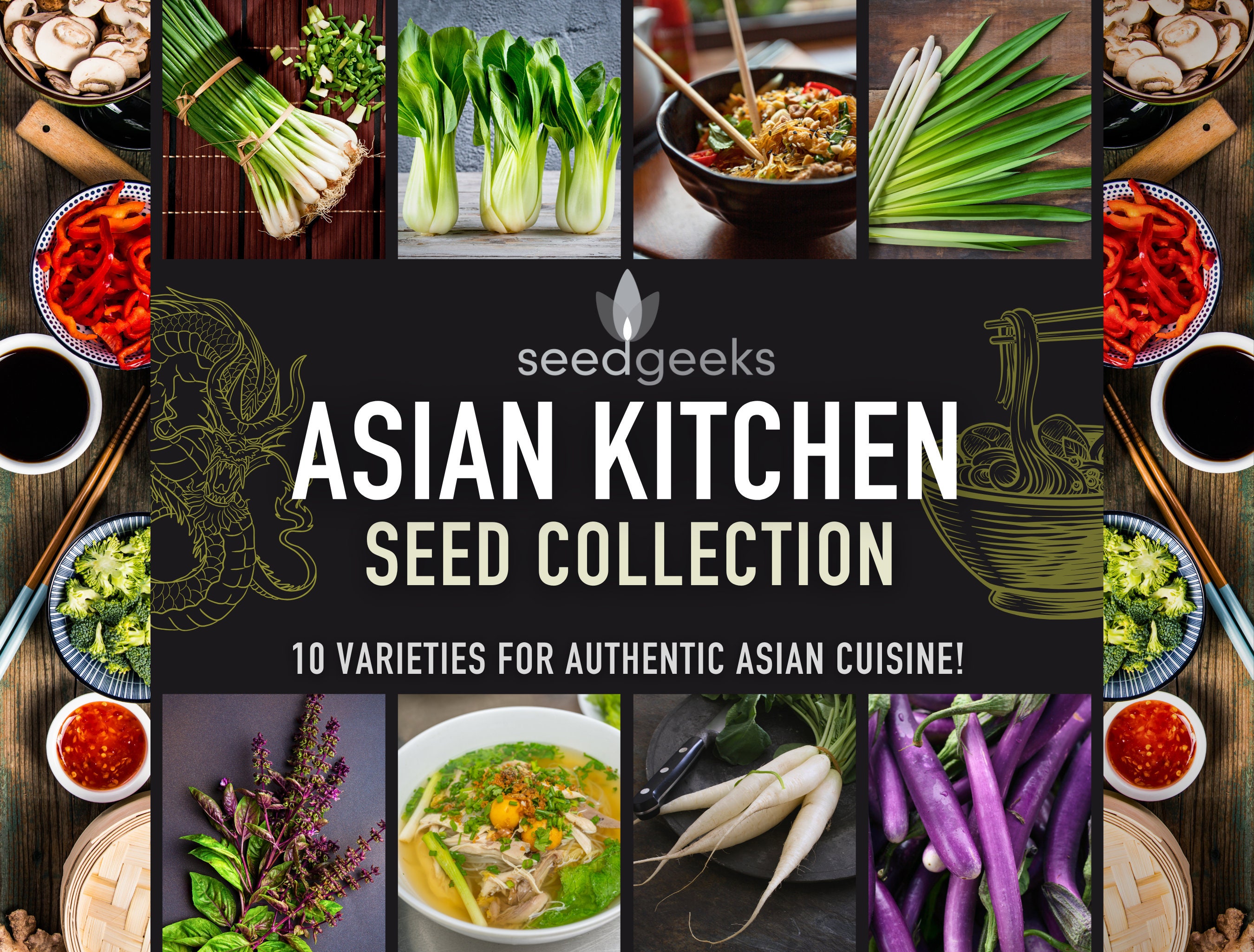 Asian Kitchen Seed Collection – 10 Heirloom Varieties, Gardener Gift - Etsy
