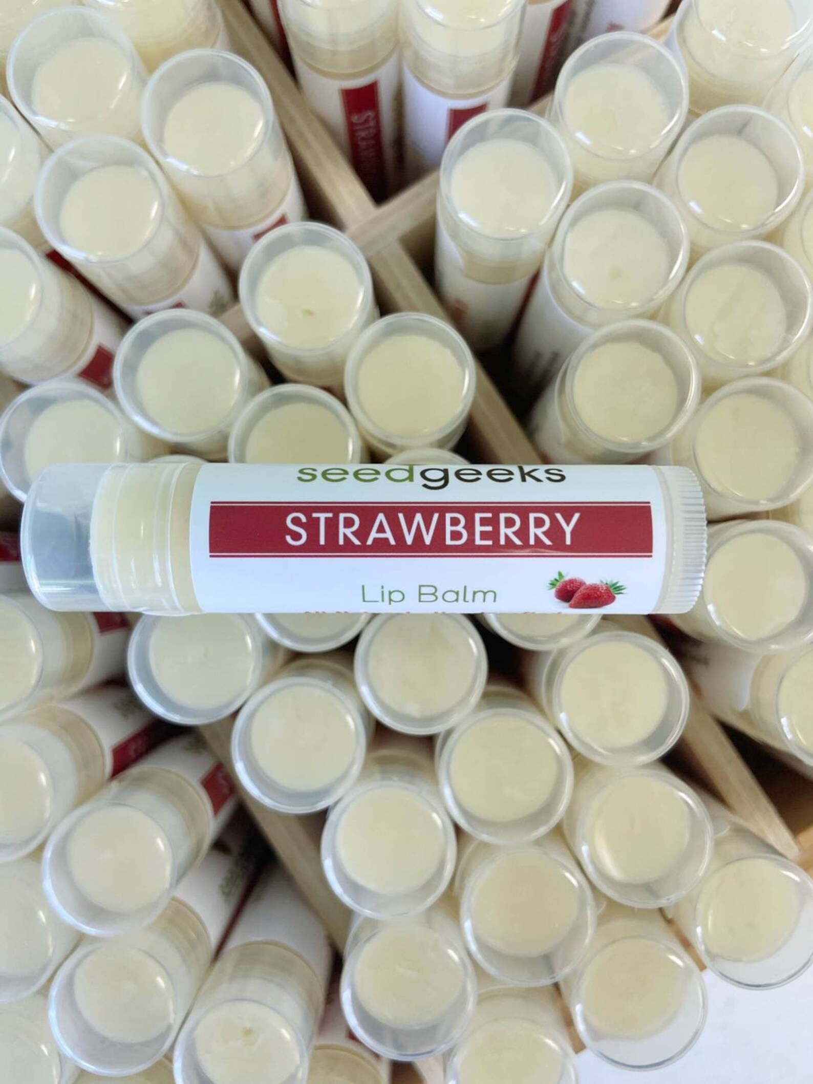 Strawberry Lip Balm Natural Lip Balm Chapstick Lip Gloss - Etsy