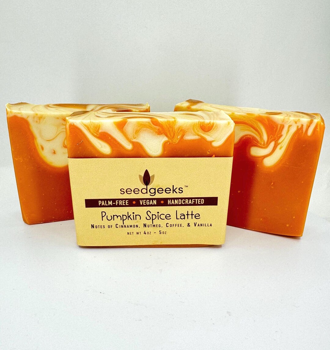 Pumpkin Spice Latte Soap - Vegan Soap, Homemade Soap, Milk Soap, Shea, Handmade Soap, PSL ...