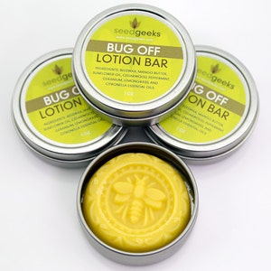 Bug off Solid Lotion Bar – Natural Insect Repellent, Cedarwood ...