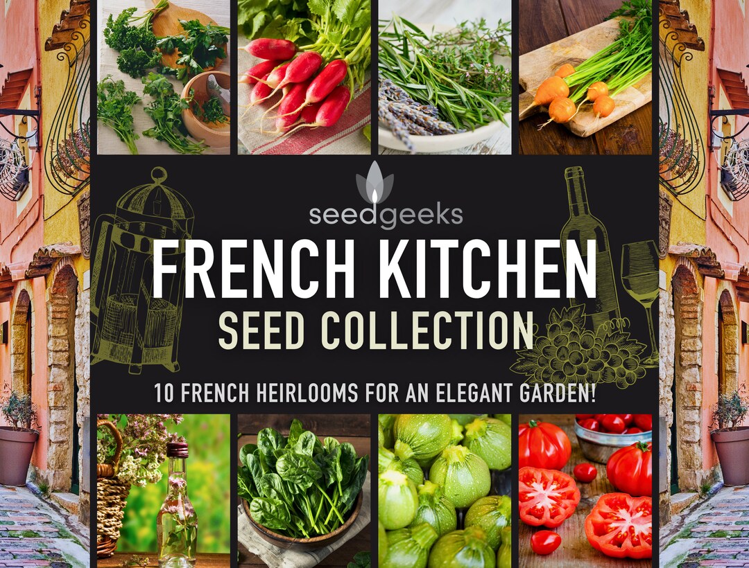 French Kitchen Seed Collection - 10 Hand-selected Heirloom Seed Packets ...