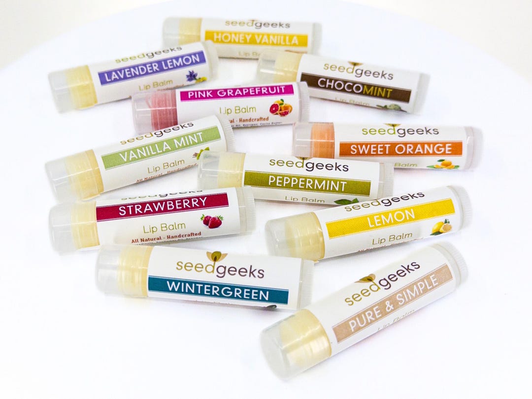 Lip Balm Variety Pack, Pick 4 - Natural Lip Balm, Chapstick, Lip Gloss ...