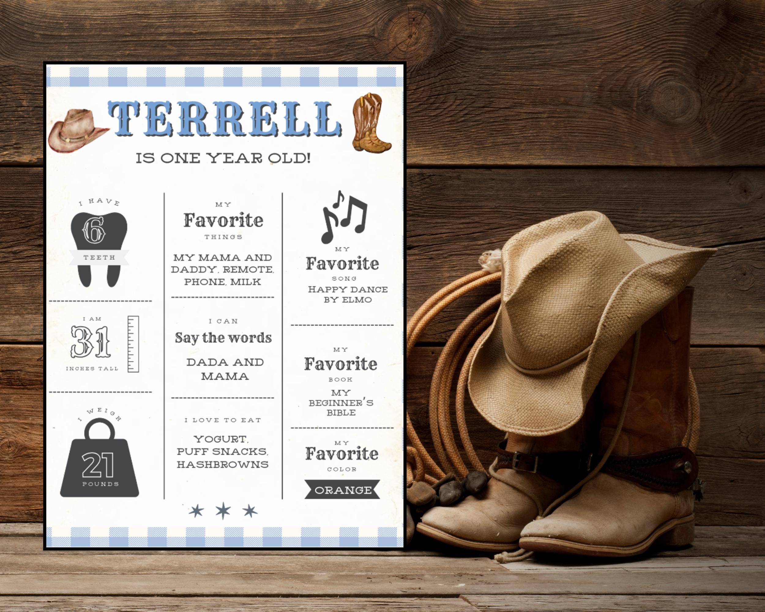 EDITABLE My First Rodeo Milestone Sign, Cowboy 1st Birthday Milestone ...