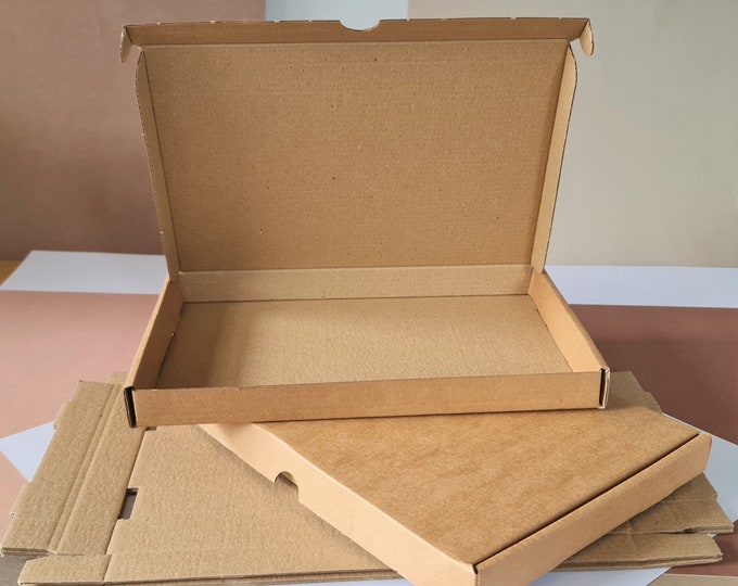 A5/C5 Postal Box - Brown Cardboard - Mailing Large Letter Size for ...