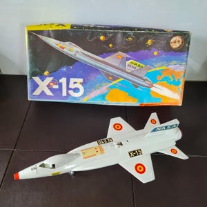 Vintage X-15 NASA Rocket Boxed - 1960s Space Toy - Collectible Large Jet Plane Model - Sanchis ...