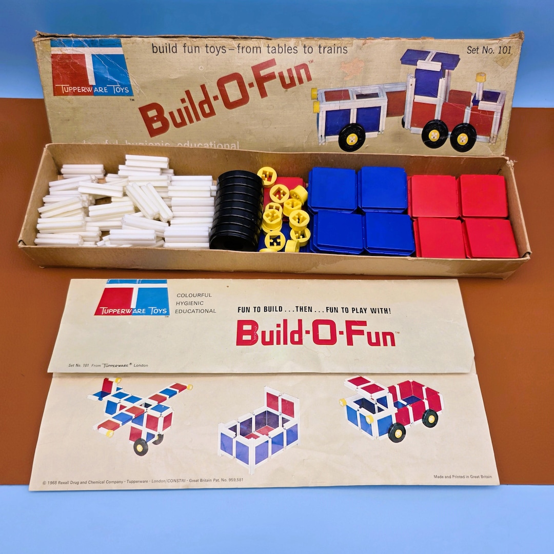 Vintage Build-o-fun Tupperware Toys 1960s Construction Set - Boxed - Etsy