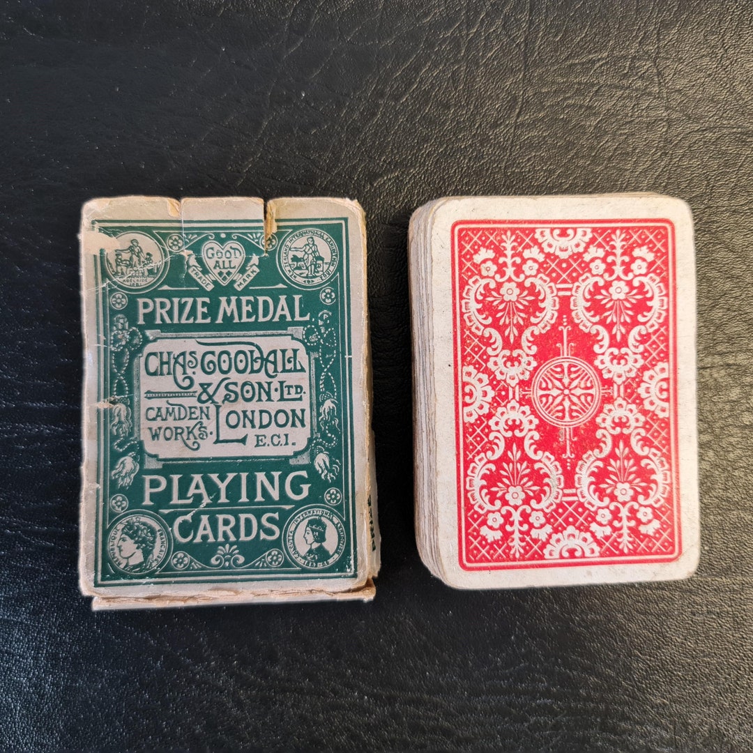 Vintage Prize Medal Chas Goodall Playing Cards - Red Backs - Pack of ...