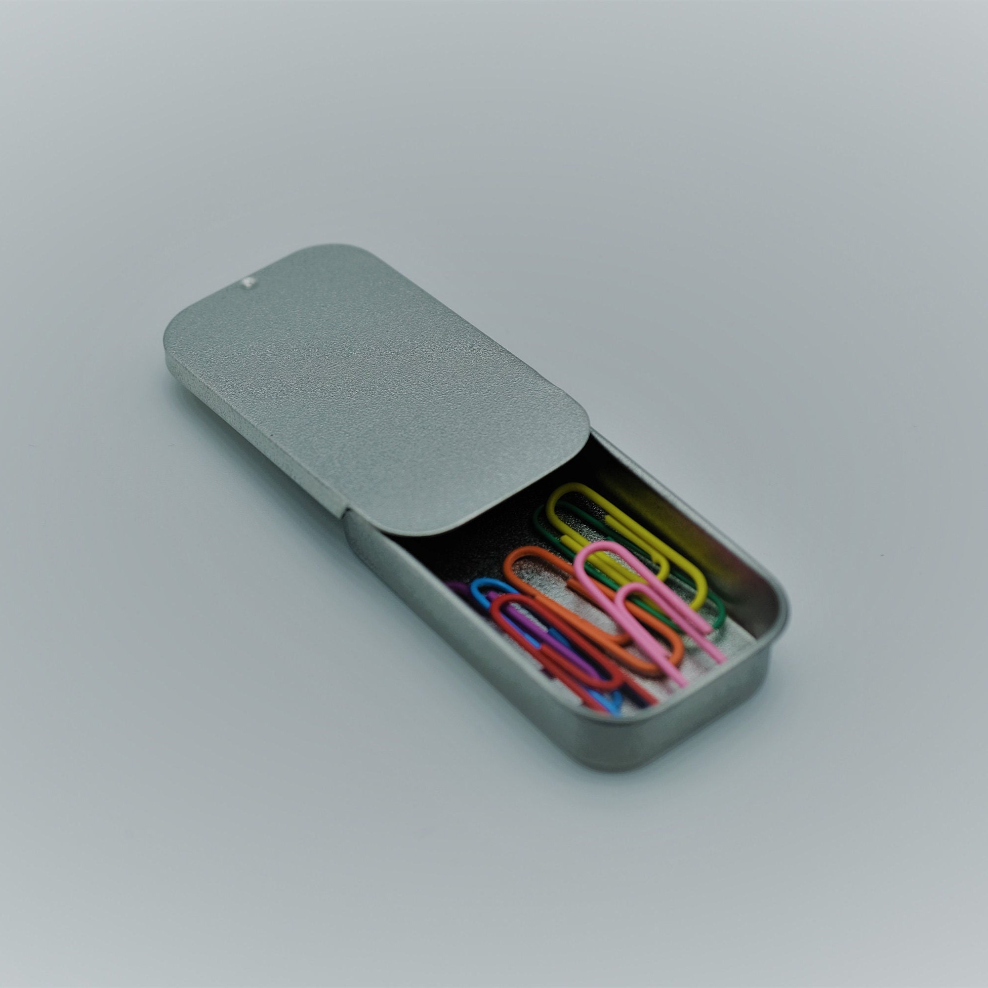 50 X Mini 10ml Rectangular Tin - Sliding Lid - Pill Box/lip Balm/sweets ...