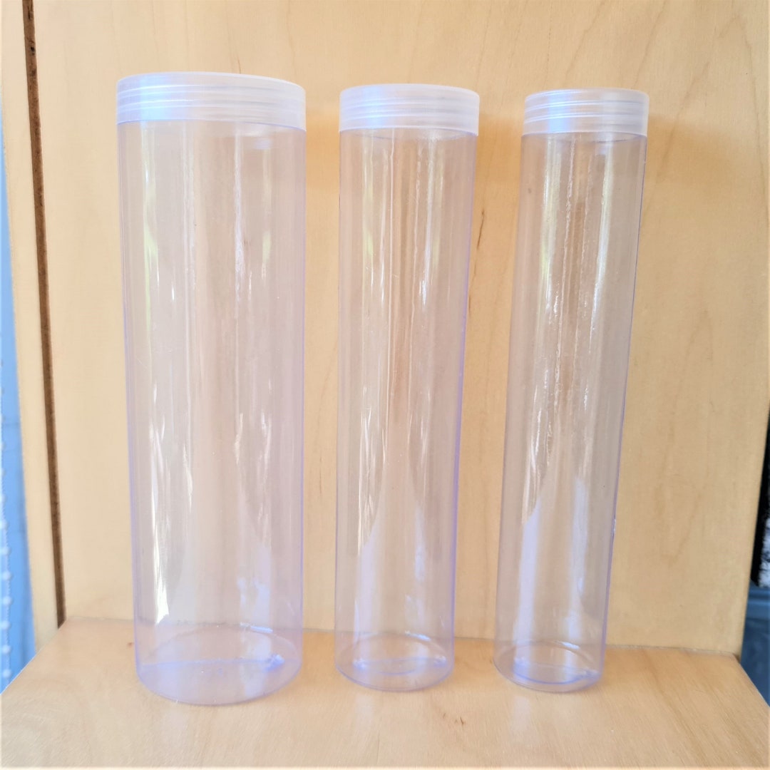 Clear Plastic Tube - 20cm Long - Craft Storage/display Container ...