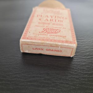 Vintage Rufford Boots Playing Cards Red Backs Complete Deck Boxed With ...