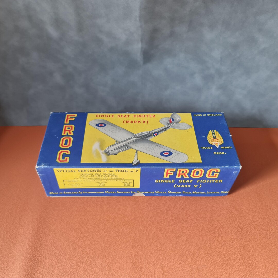 Vintage FROG Single Seat Fighter Mark V Boxed Model Flying Plane Kit ...