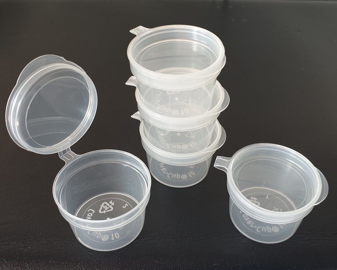 Mini 10ml Hinged Lid Pots Holds 2 Teaspoons Full Food/art/craft/paint ...