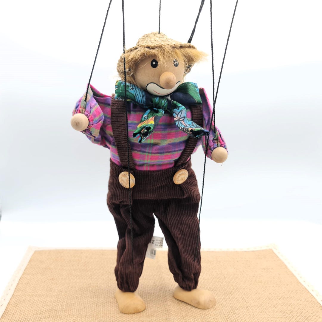 Vintage Clown String Puppet Marionette 12 Grove International - Etsy