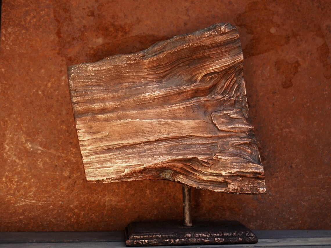 Copper Plated Wood Sculpture - Etsy