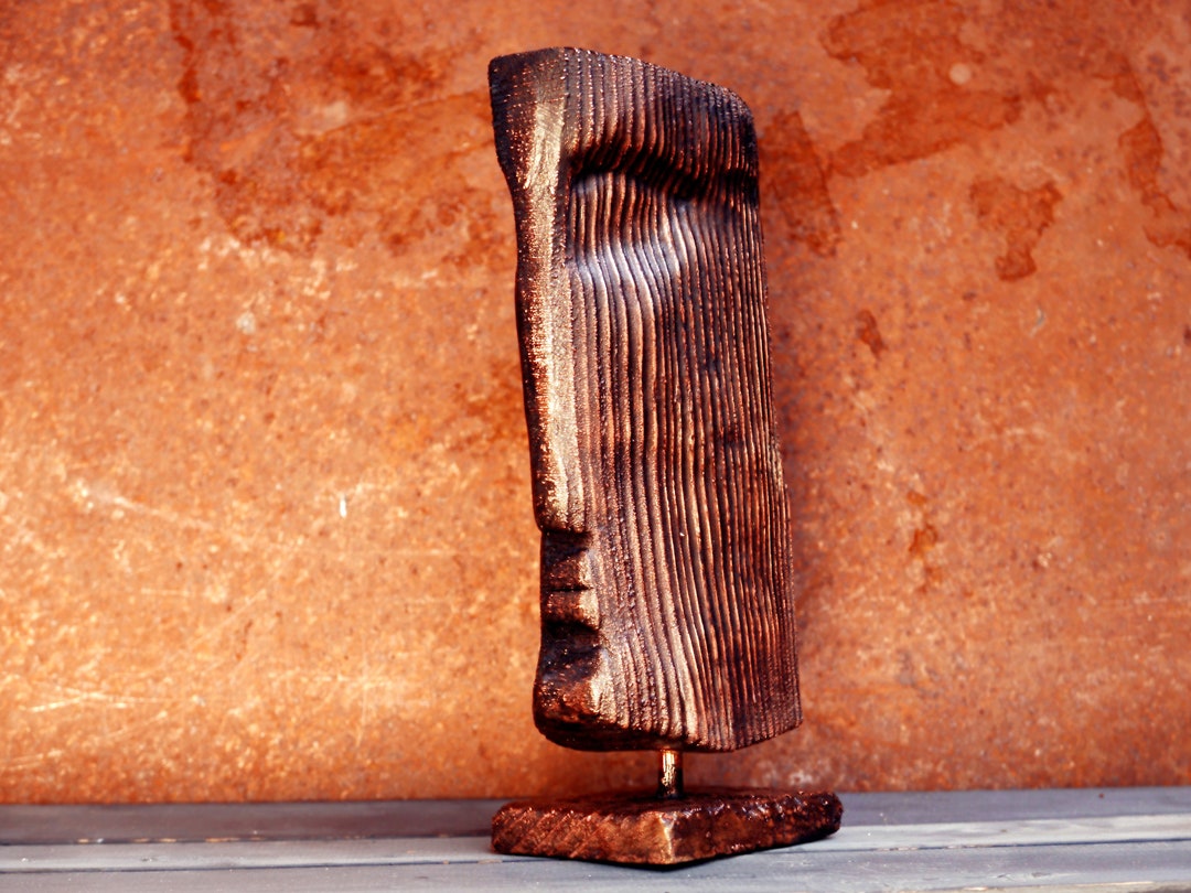 Small Copper Plated Wood Sculpture - Etsy