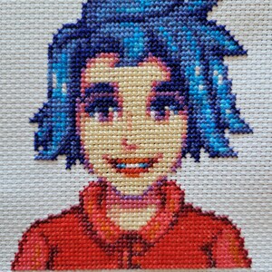 Emily Stardew Valley Cross Stitch Wall Art - Etsy