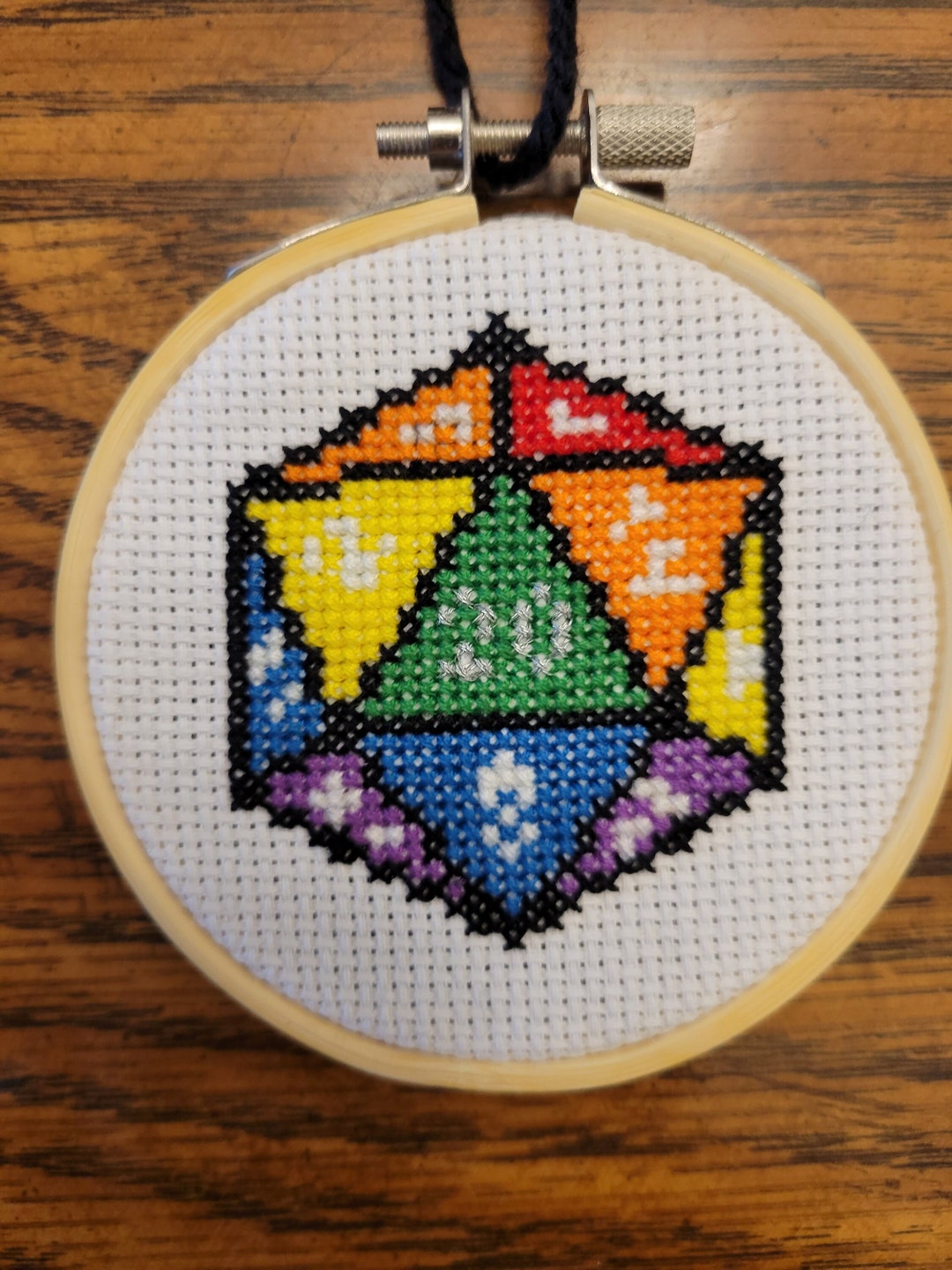 Pride Inspired D20 Cross Stitch - Etsy