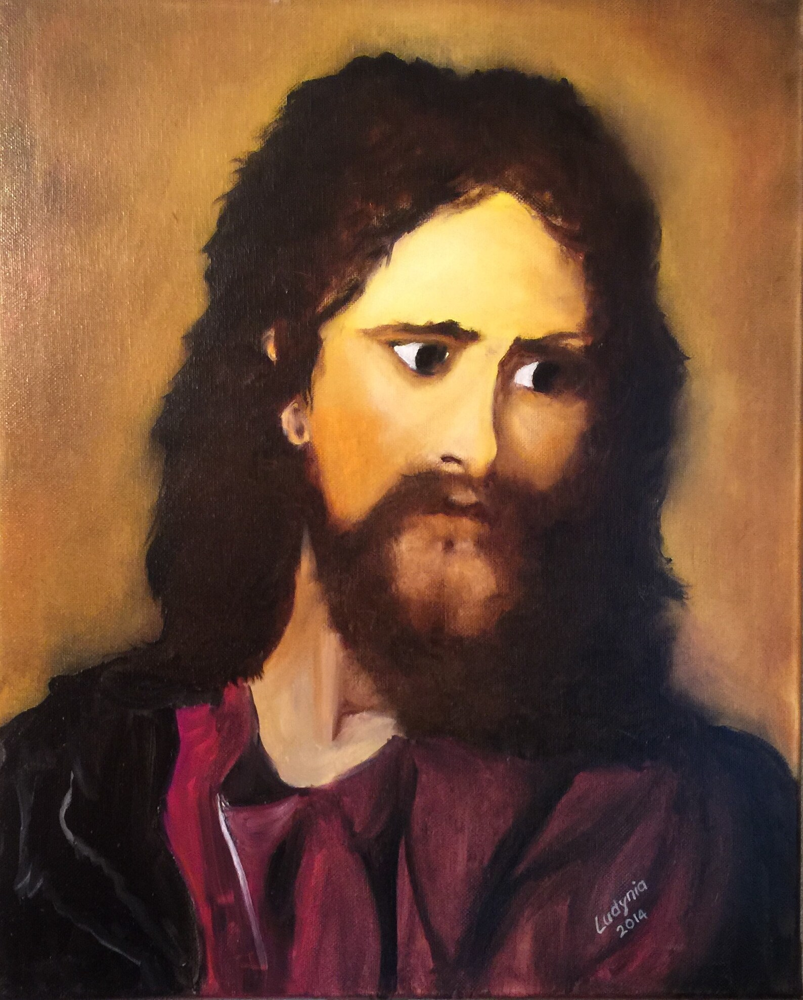 HEAD of CHRIST at 33 (11) Original Oil Painting, 16" X 20", Framed - Etsy