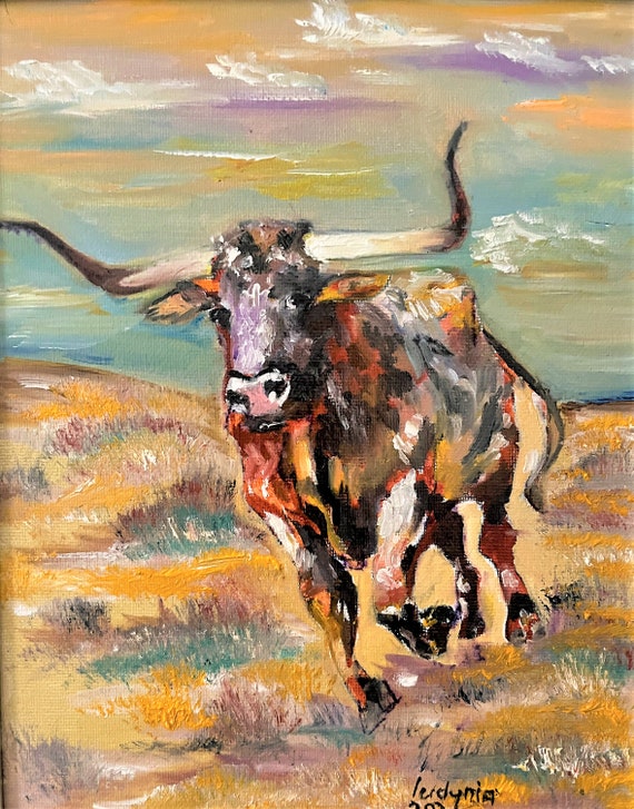 Bull Oil Painting