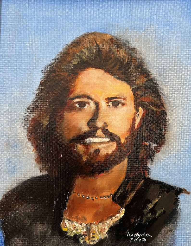 BARRY GIBB Handmade Oil Painting 11x14 Famous - Etsy