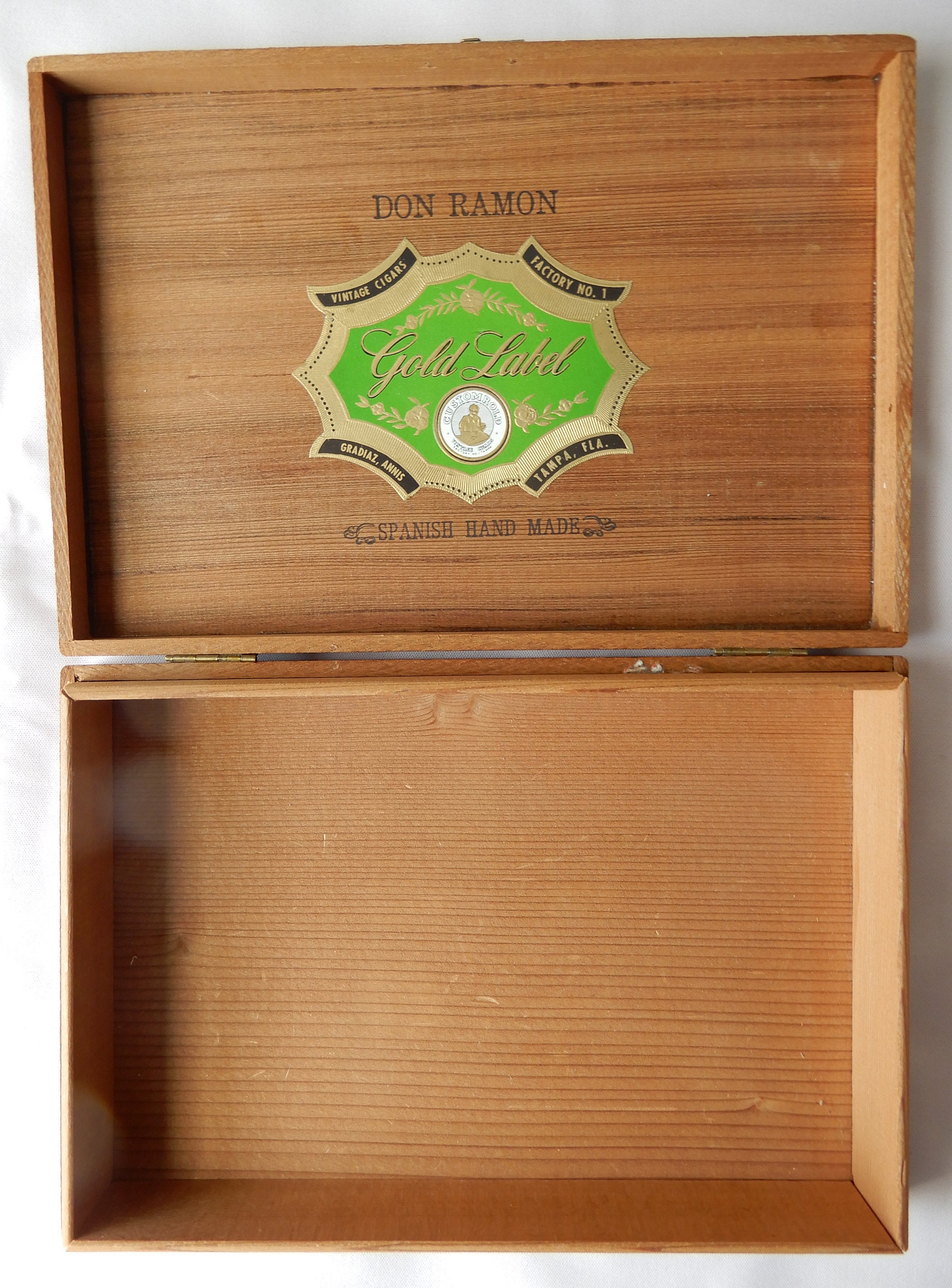 Vintage Wooden Gold Label by Ignacio Haya Cigar Box - Etsy