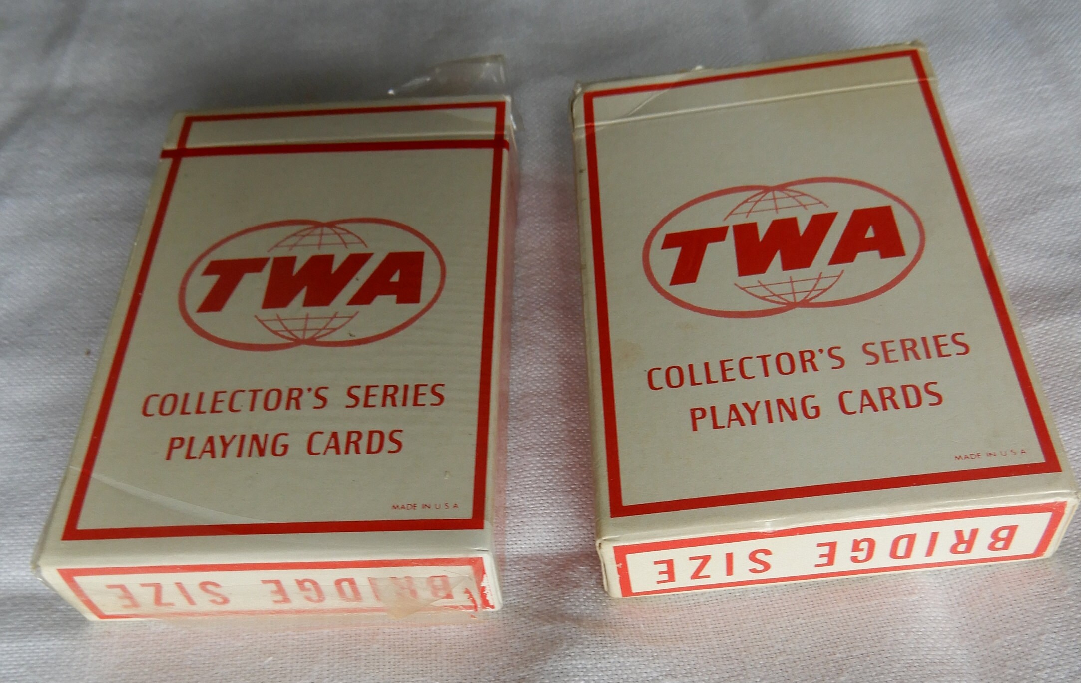 Two Decks of 1970 Vintage TWA Bridge Size Playing Cards With 747 Photo ...