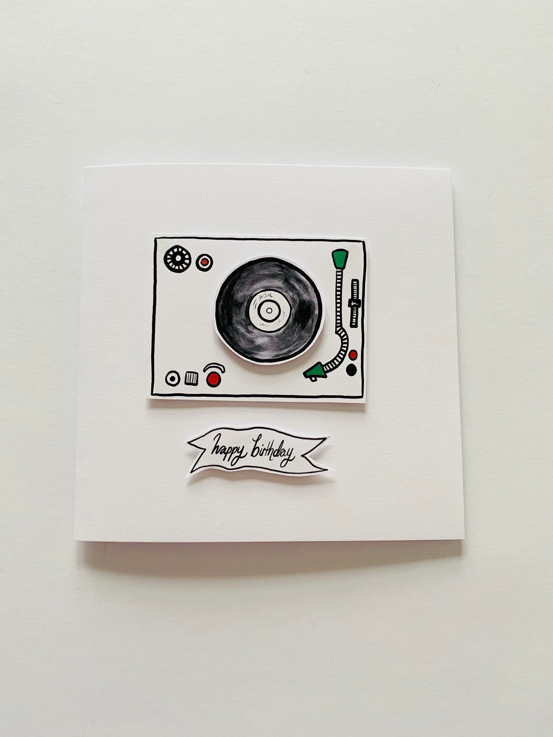 Birthday Record Player Card DJ Card music Lover Gifts - Etsy UK