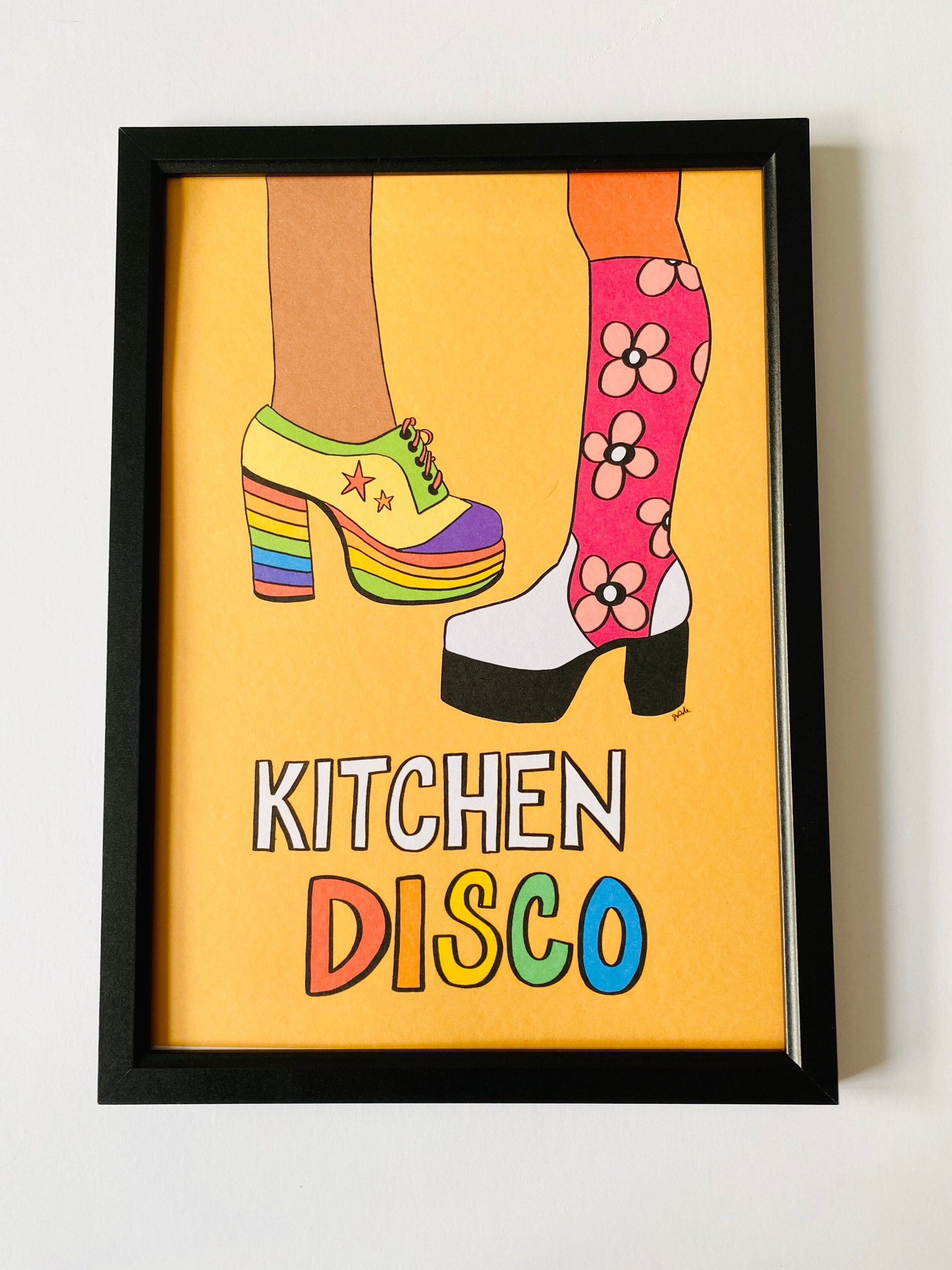 Kitchen Disco Wall Art Print Kitchen Prints Retro Prints | Etsy
