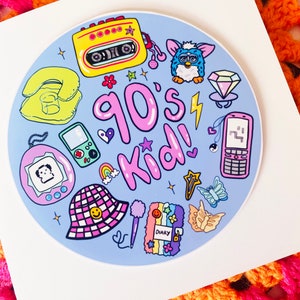 90's Kid Birthday Card, Born in the 90s Nostalgia, Retro Birthday Card ...