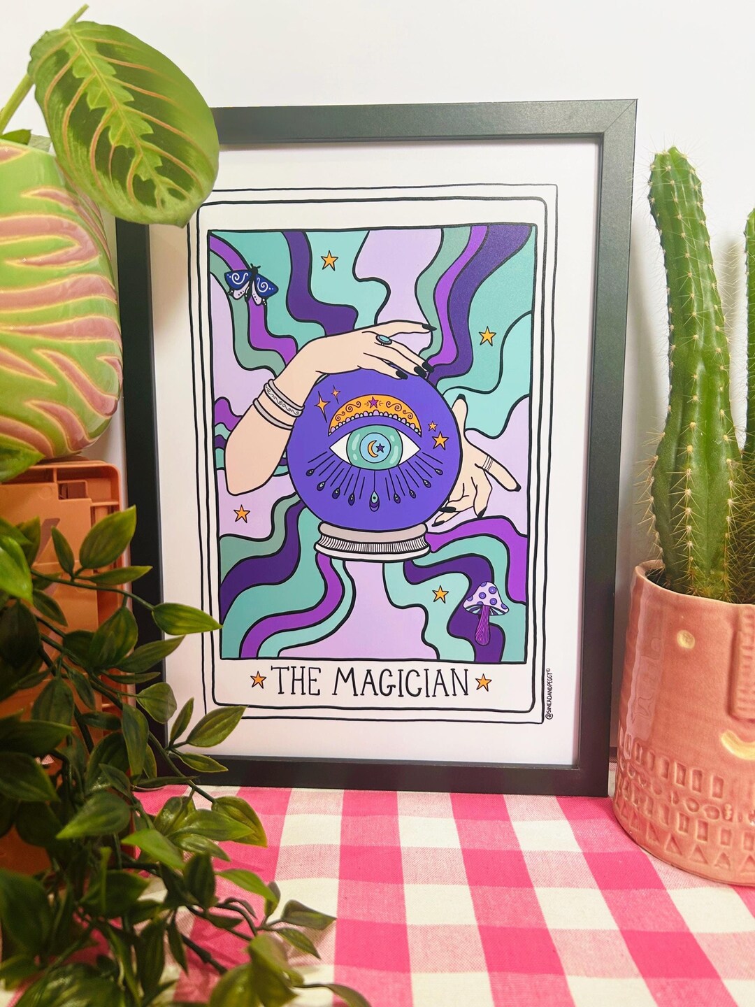 The Magician Tarot Card Art Print, Boho Home Decor, Celestial Art Print ...
