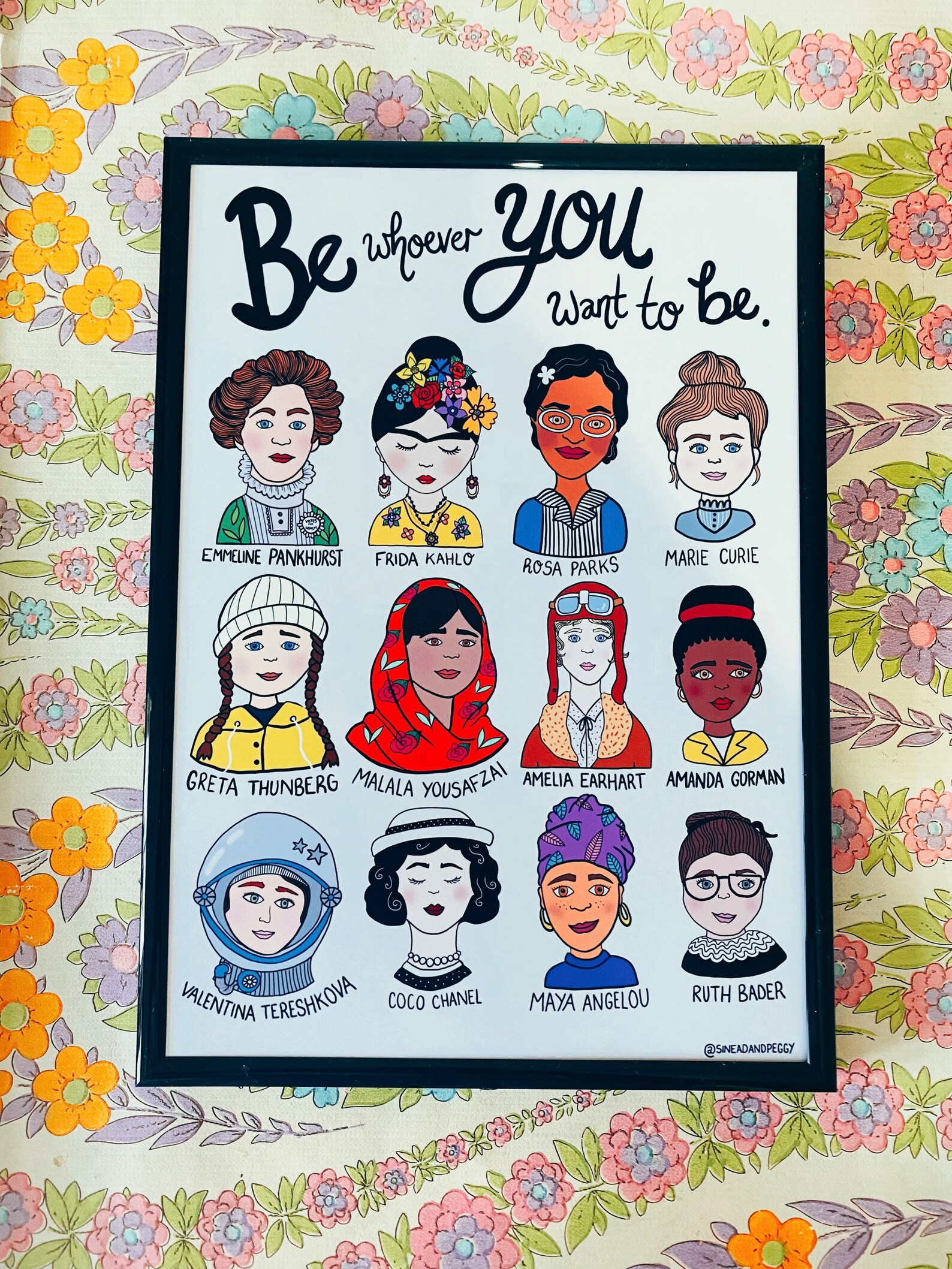 Be Whoever You Want to Be - Women of History Art Print, Inspirational ...