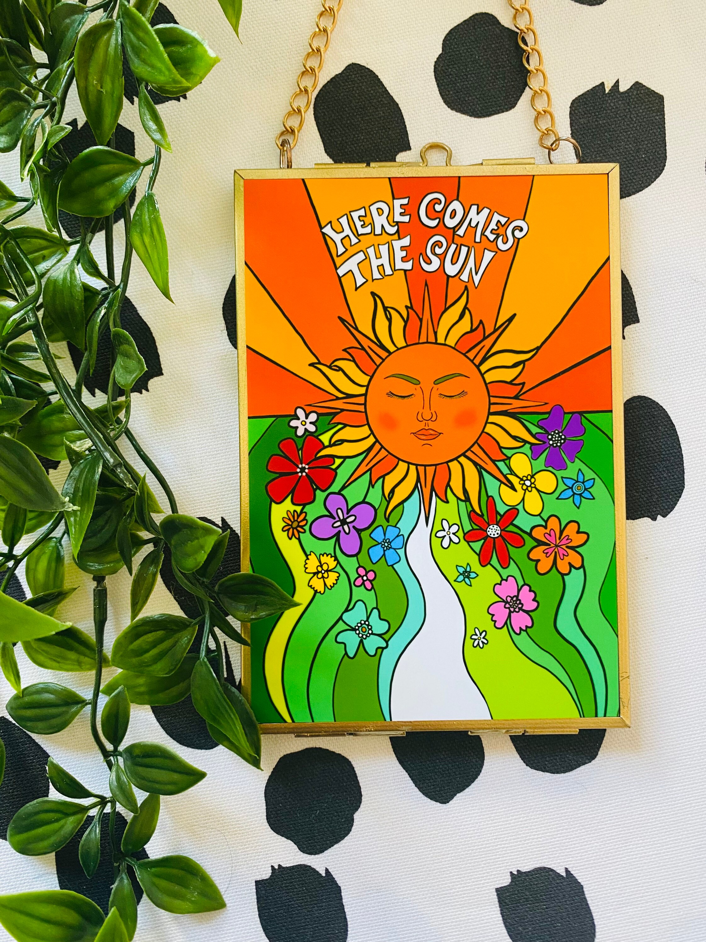 The Beatles Here Comes the Sun Art Print Retro Wall Art | Etsy UK