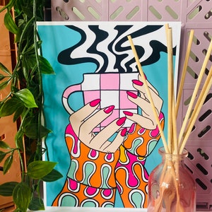 Colourful Coffee Print, Coffee Bar Decor, Coffee Lover Gift, Kitchen ...