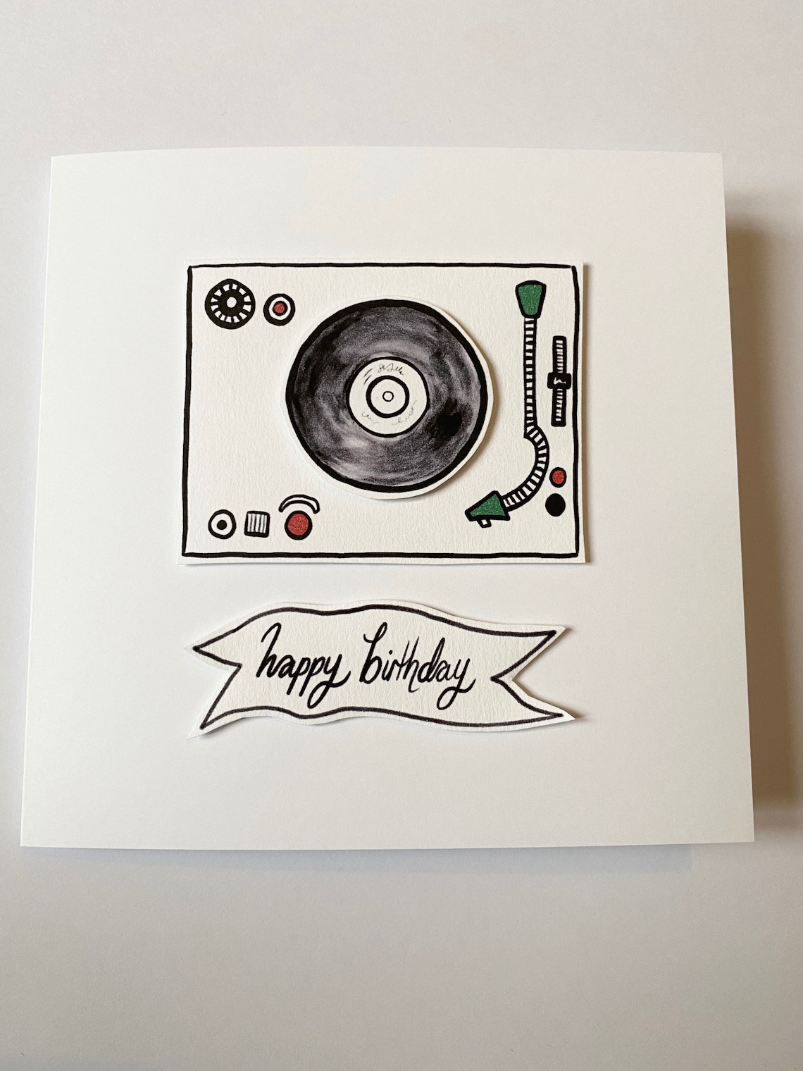 Birthday Record Player Card DJ Card music Lover Gifts | Etsy UK