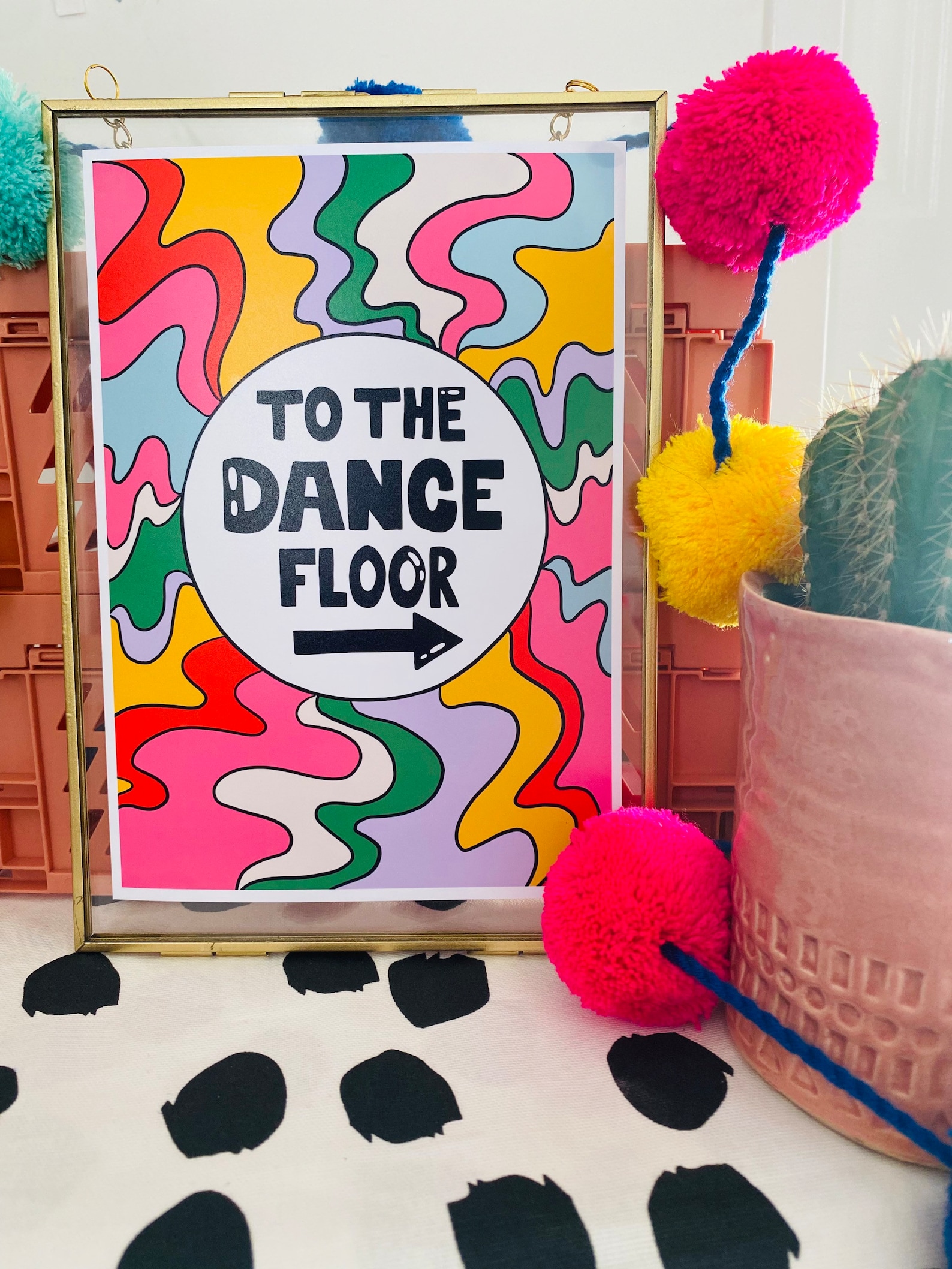 To the Dance Floor Funky Art Print, Retro, 70s, Fun Disco Party Decor ...