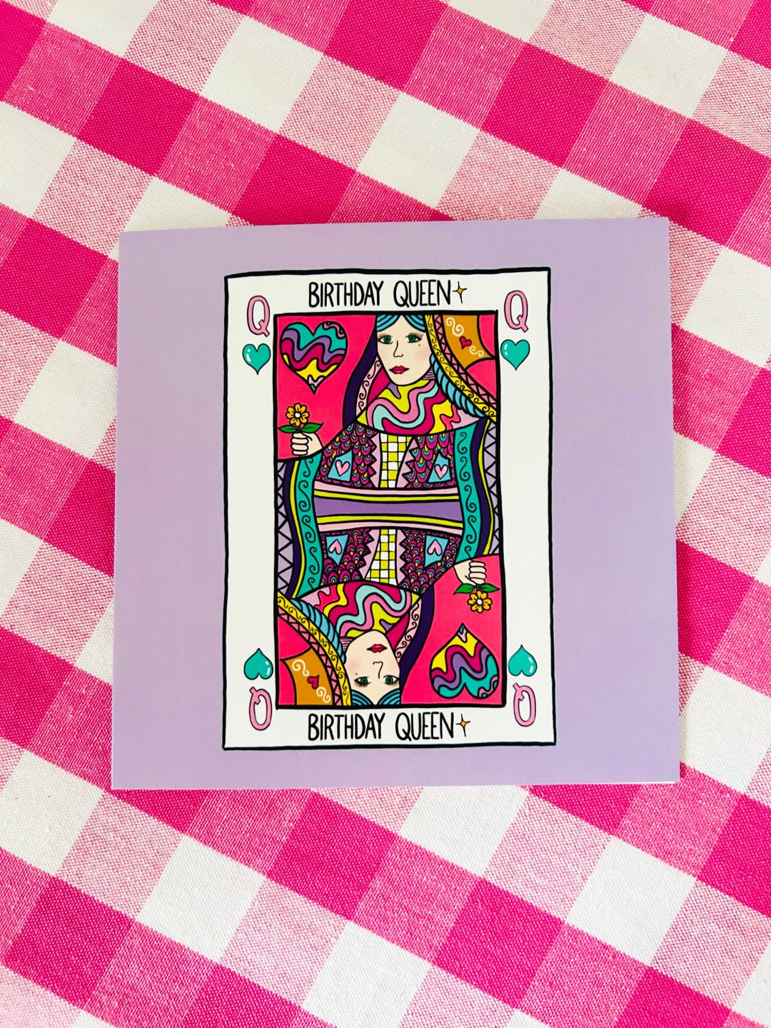 Birthday Queen Card, Birthday Card for Her, Tarot Birthday Card, Cute ...