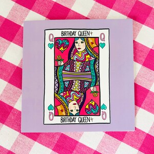 Birthday Queen Card, Birthday Card for Her, Tarot Birthday Card, Cute ...